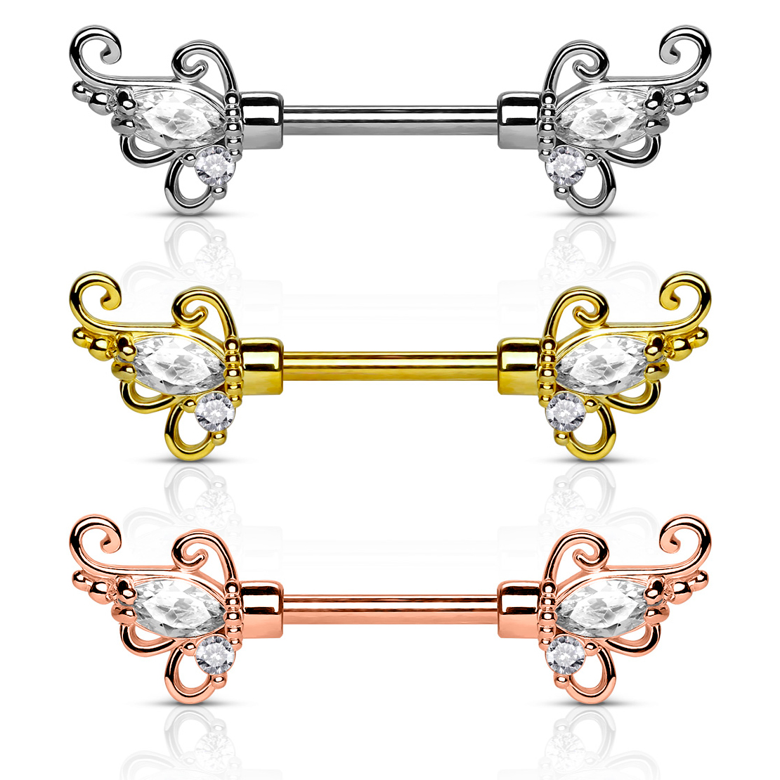 Piercing al capezzolo dolce e femminile con bellissimi intrecci alle ...